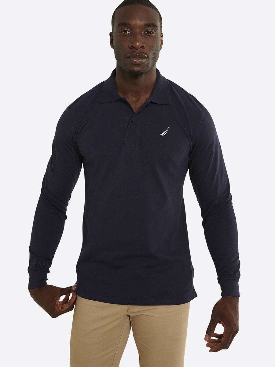 Nautica Essentials Collection Heavyweight Rugby Polo Dark Navy | POLOS ...